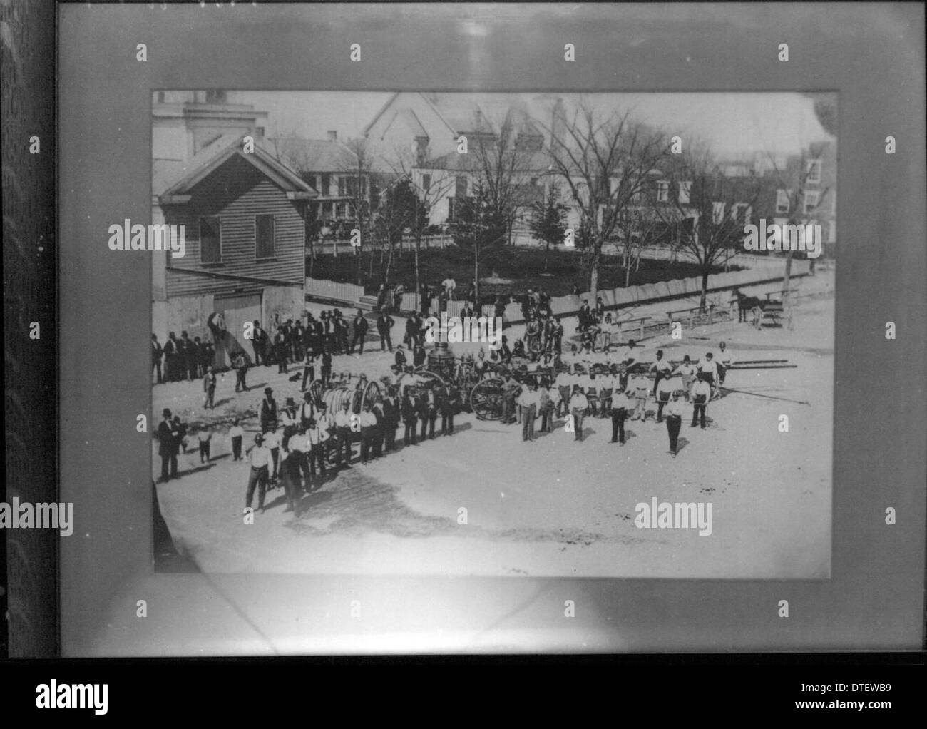 This photograph from 1870 captures the Oxford Fire Department ...