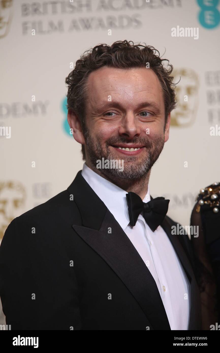 Actor Michael Sheen poses in the press room of the 66th annual British ...