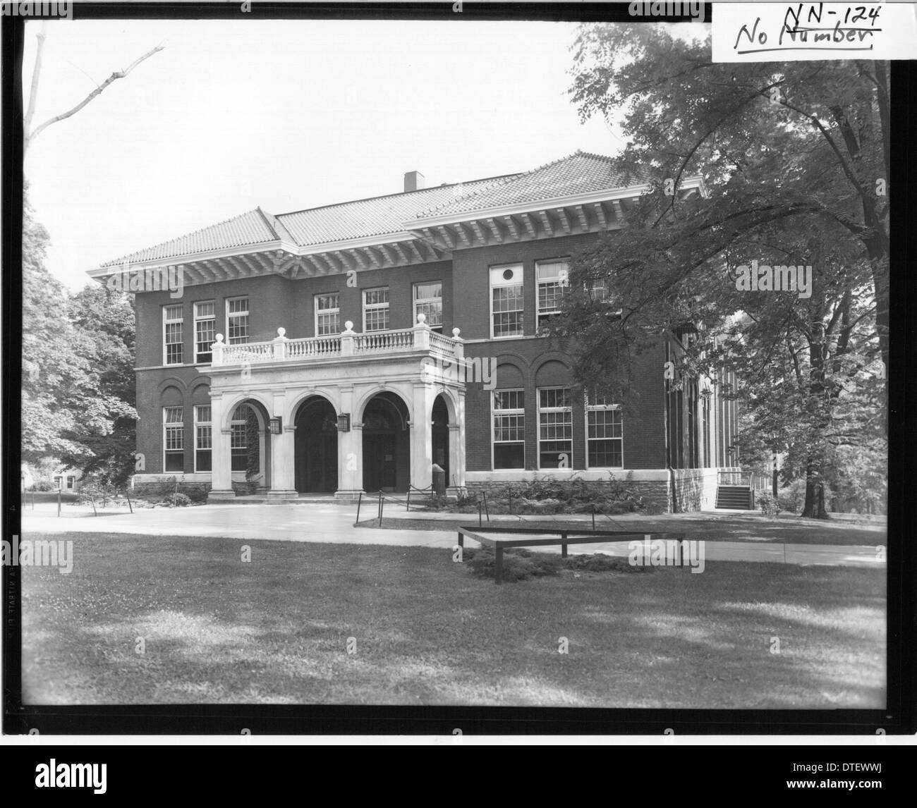 A photograph showing the front exterior of Benton Hall at Miami ...