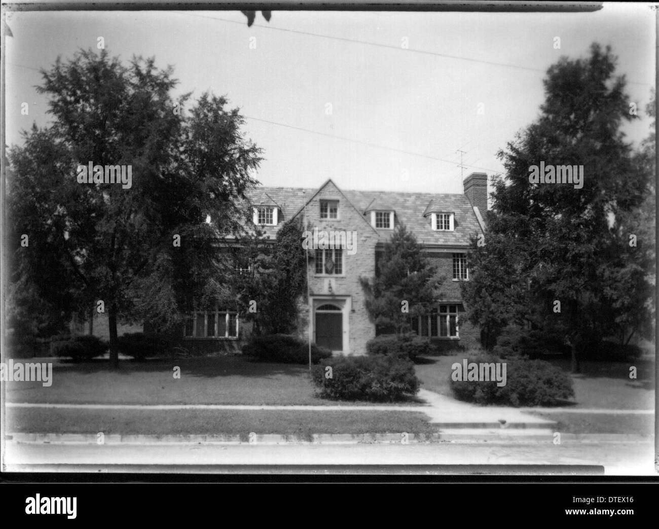 The Sigma Alpha Epsilon house, photographed around 1950, is featured as ...