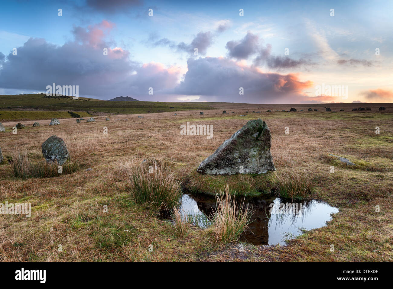 Sunrise on megalithic circle hi-res stock photography and images - Alamy