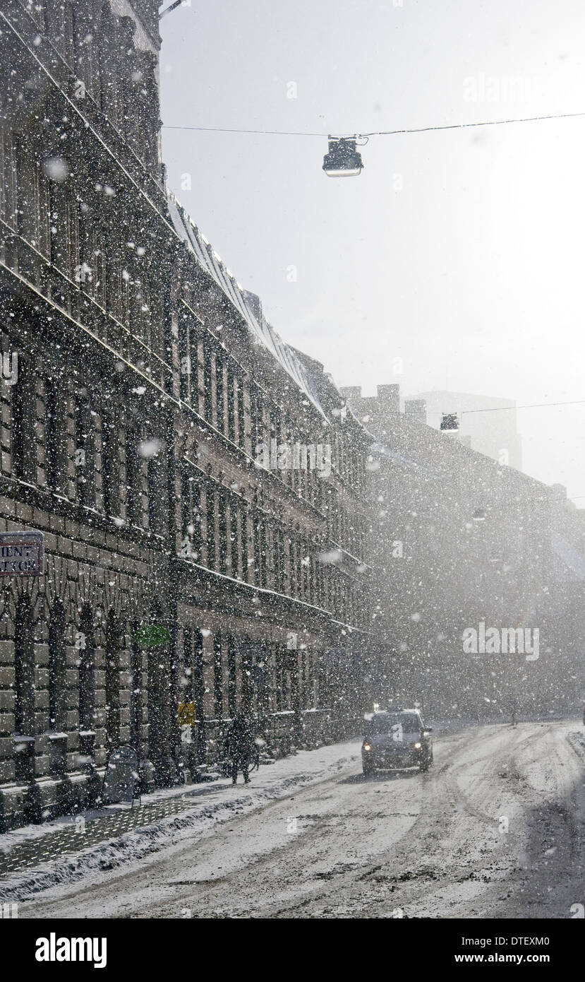 Snow storm, Malmo, Sweden Stock Photo - Alamy