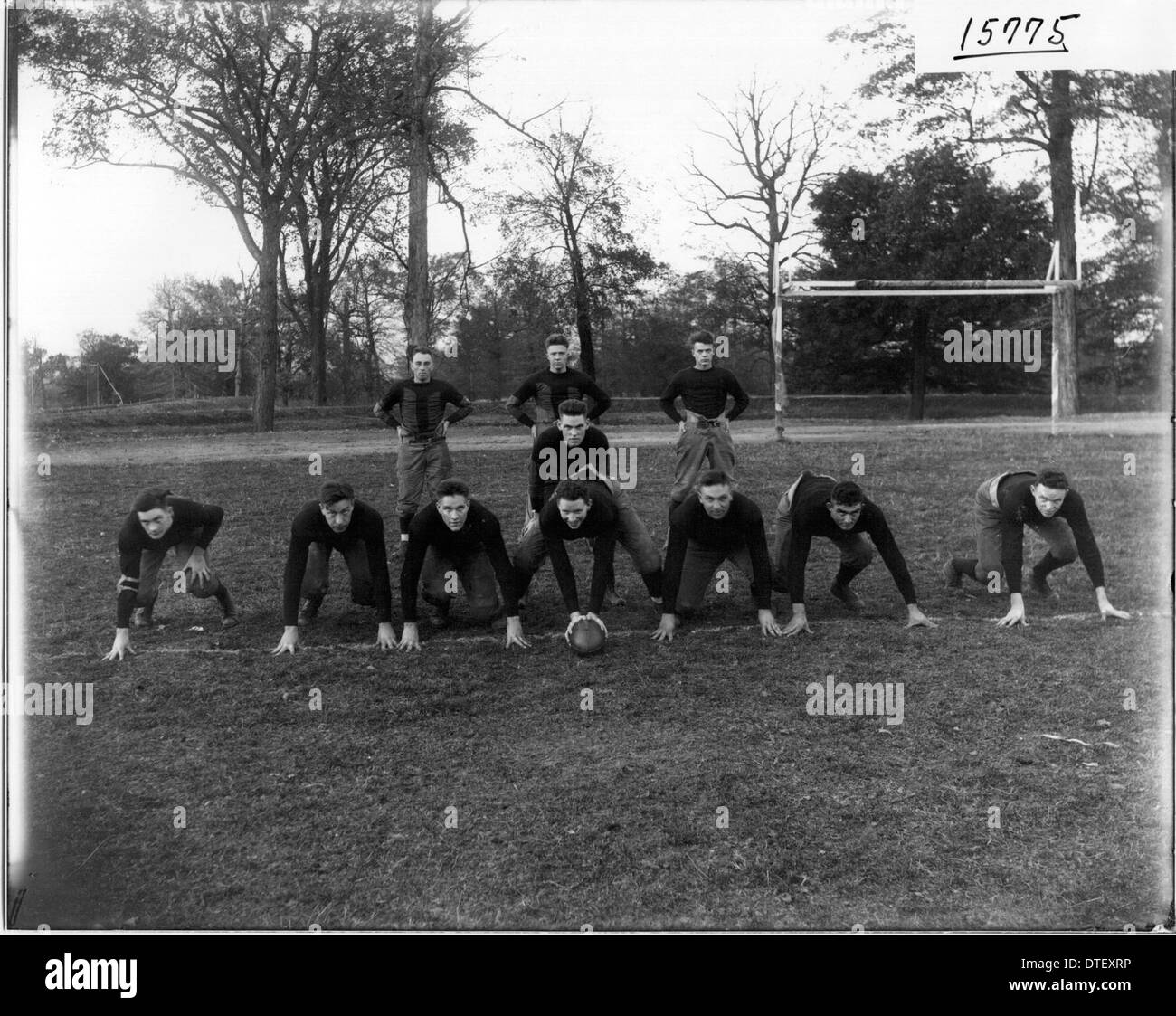 This 1916 photograph shows the Miami University football team in a ...