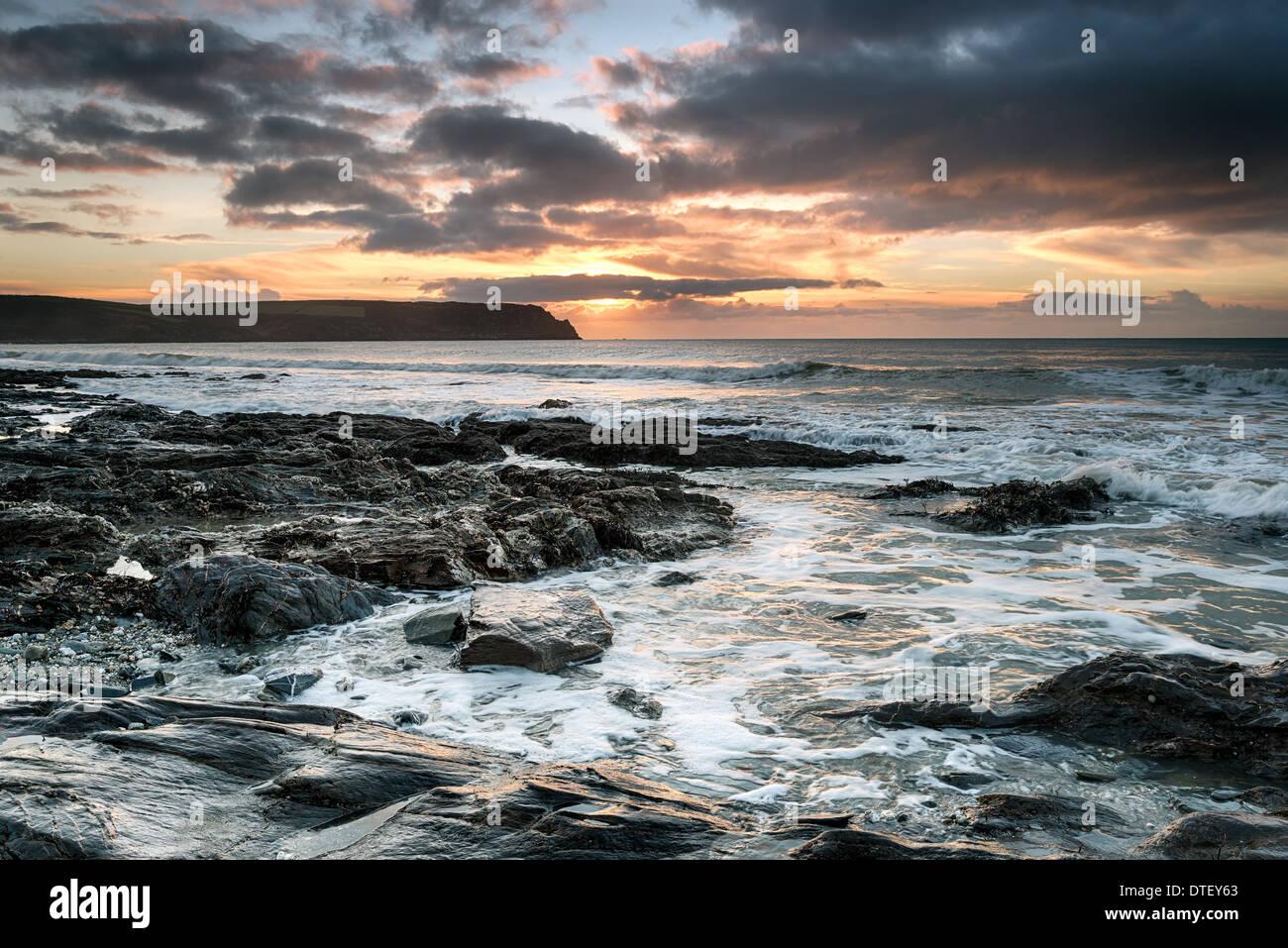 Pendower Beach on the south coast of Cornwall Stock Photo - Alamy