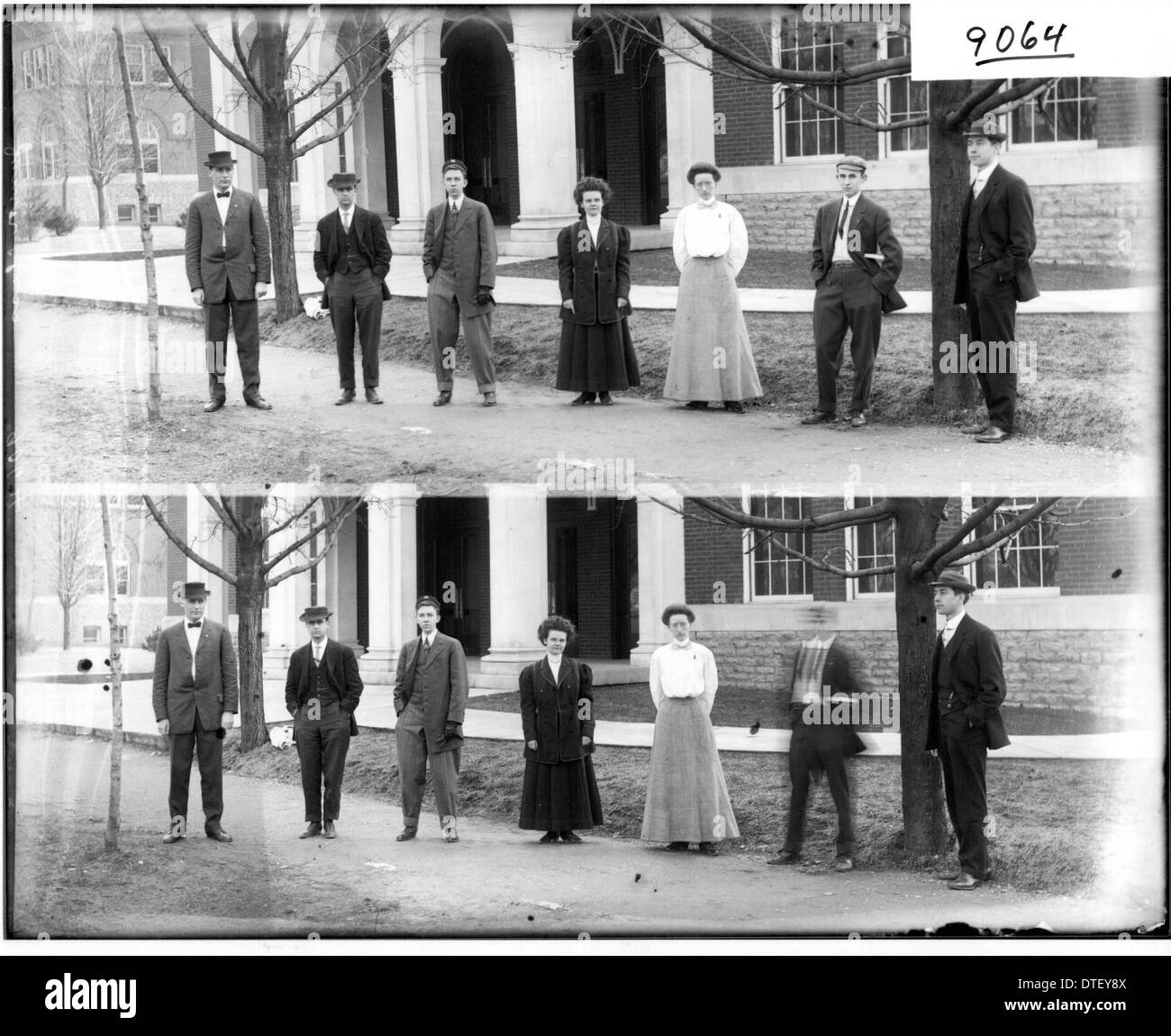 A composite photograph from 1909 showing junior class members of Miami ...