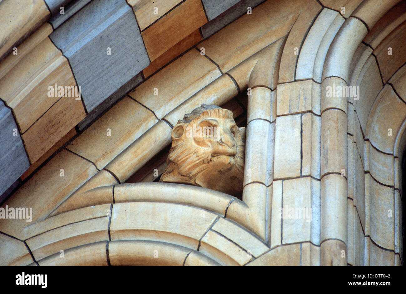 Detail view of the exterior of the Waterhouse Building Stock Photo - Alamy