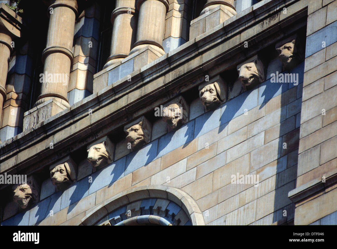 Detail view of the exterior of the Waterhouse Building Stock Photo - Alamy