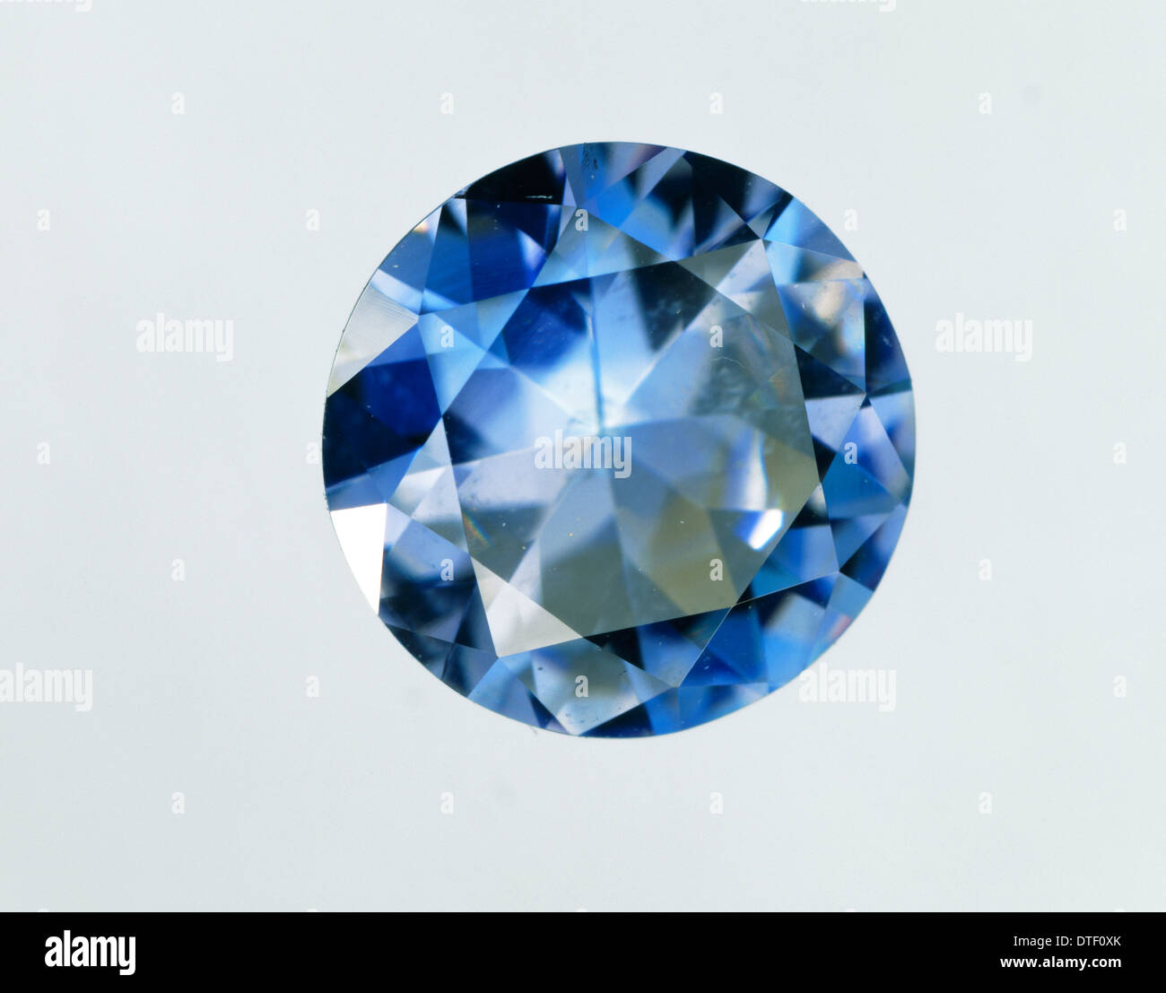 Benitoite cut stone Stock Photo - Alamy