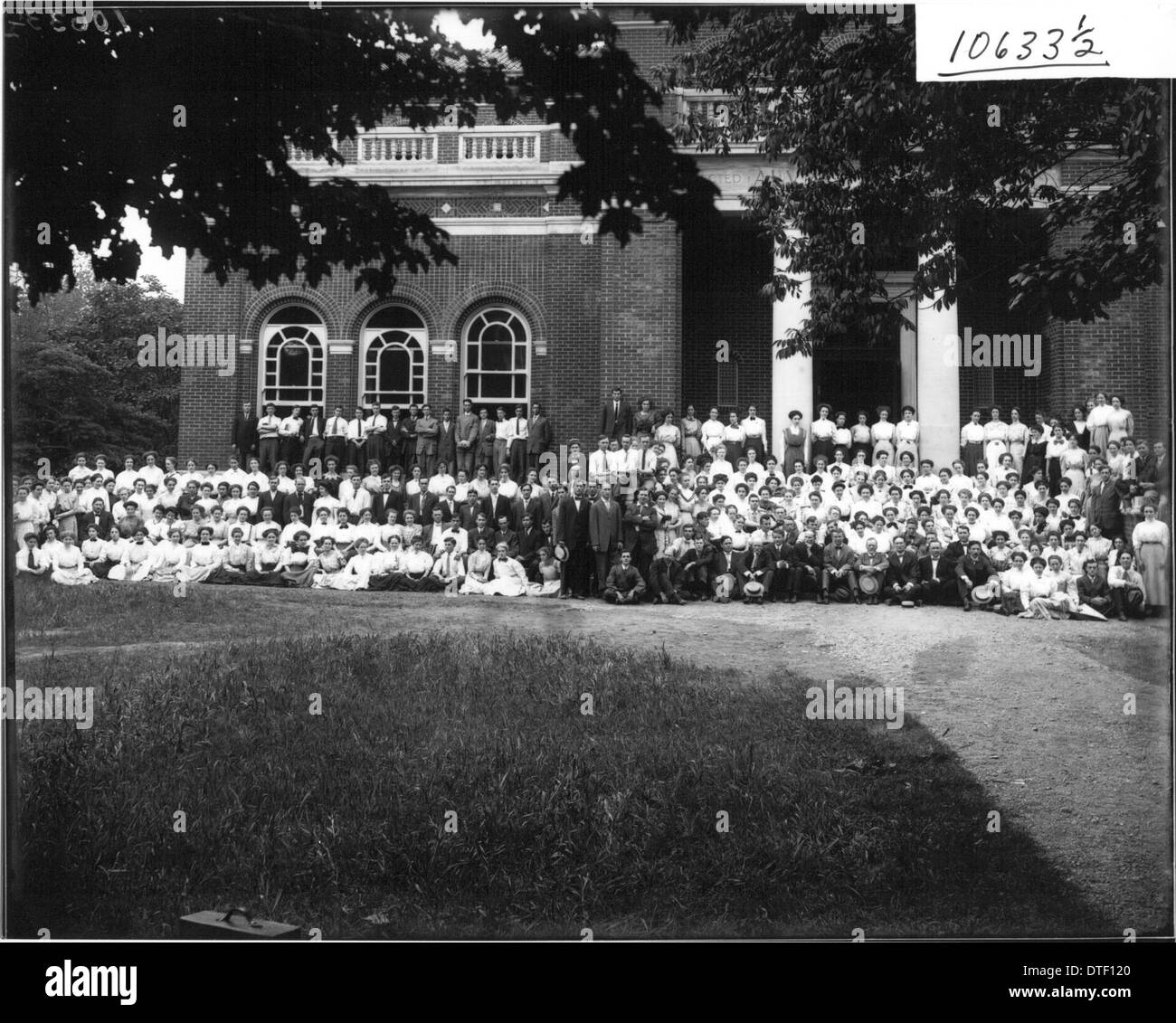 A group portrait of summer school students from 1910 at Miami ...