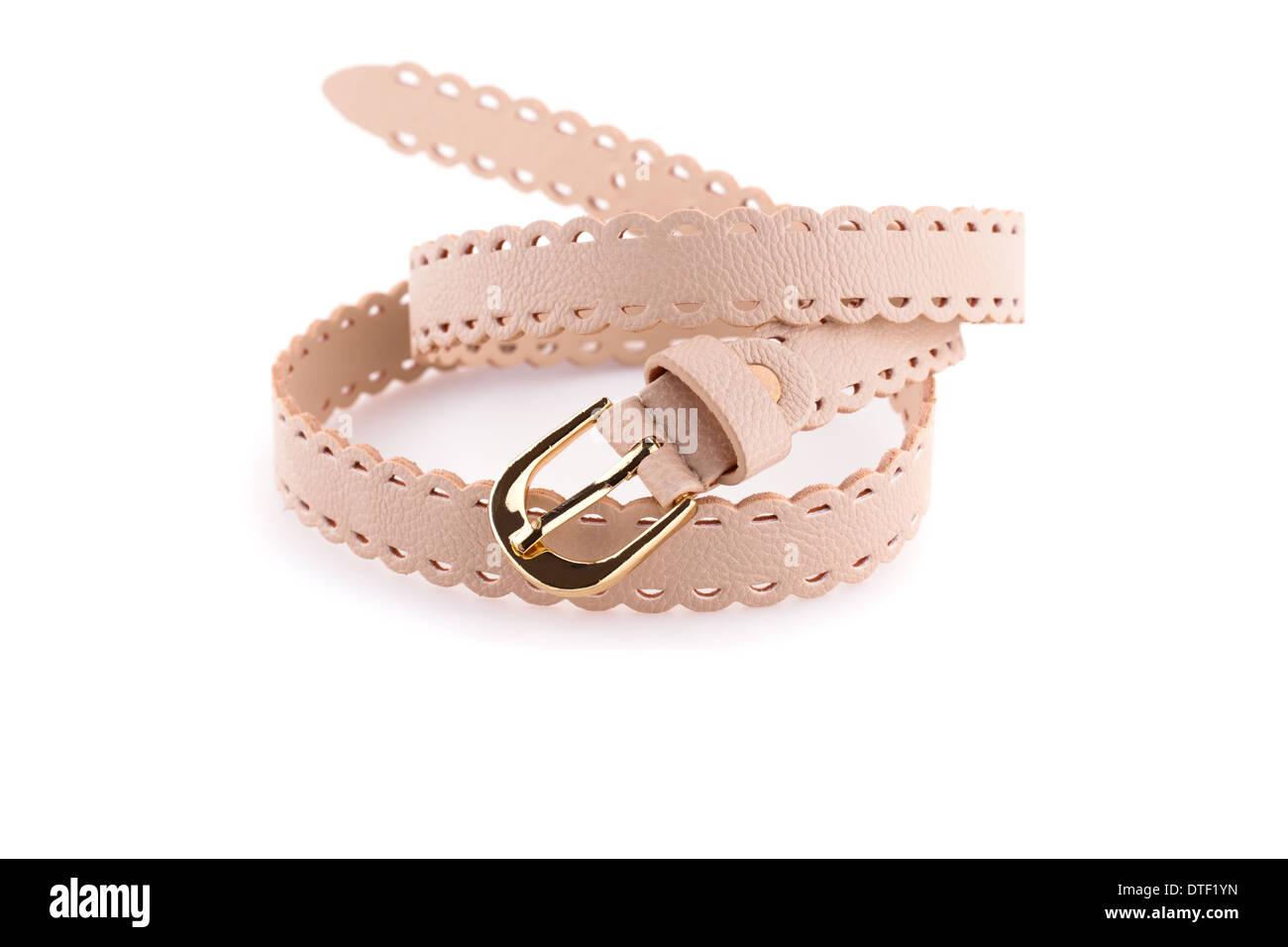 Stylish belt isolated on white background Stock Photo - Alamy