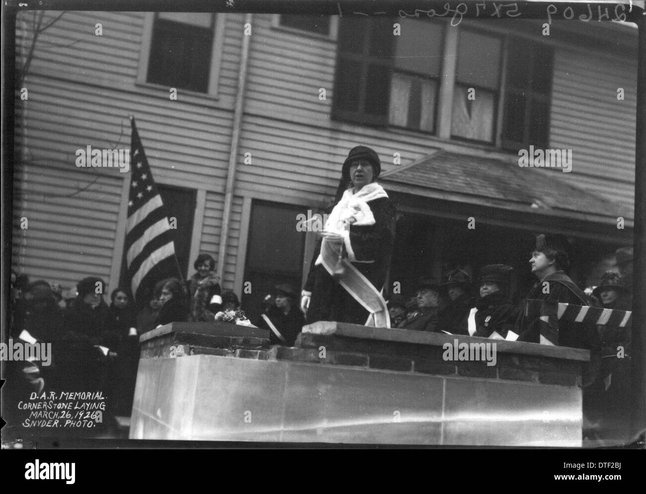 Cornerstone laying ceremony Black and White Stock Photos & Images - Alamy