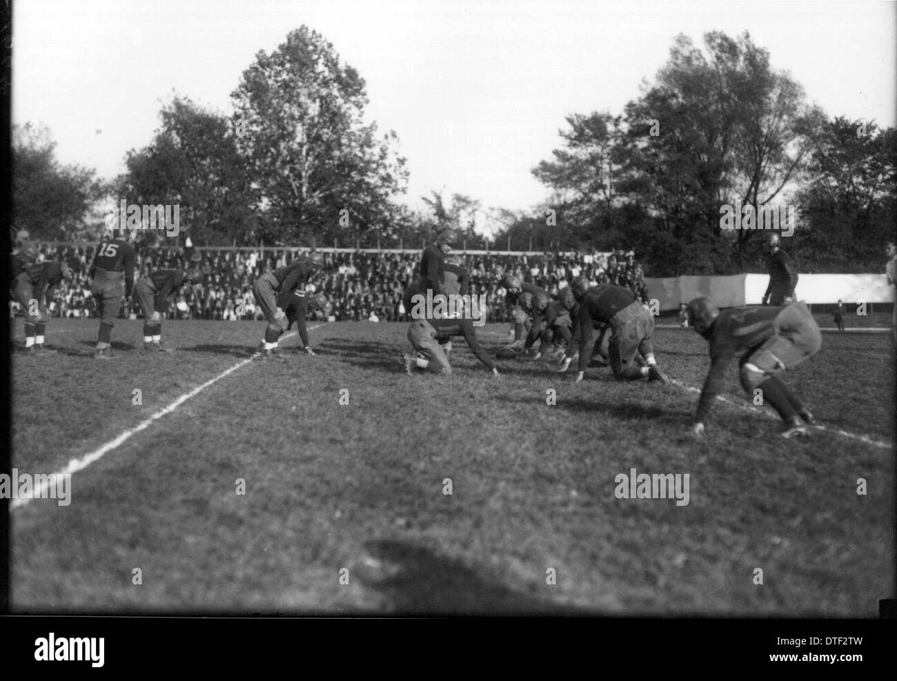 A snapshot from the 1922 Miami-Akron football game, showcasing action ...