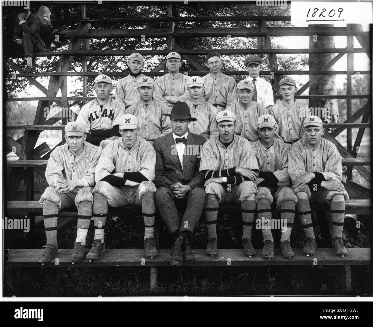 This 1919 photograph captures Coach George L. Rider with the Miami ...