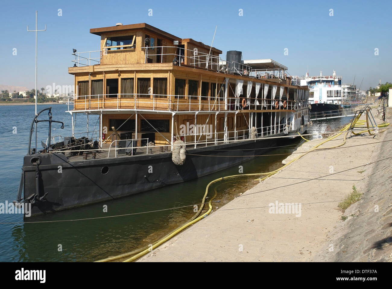 a paddle wheel steamer on River Nile in Egypt Stock Photo - Alamy