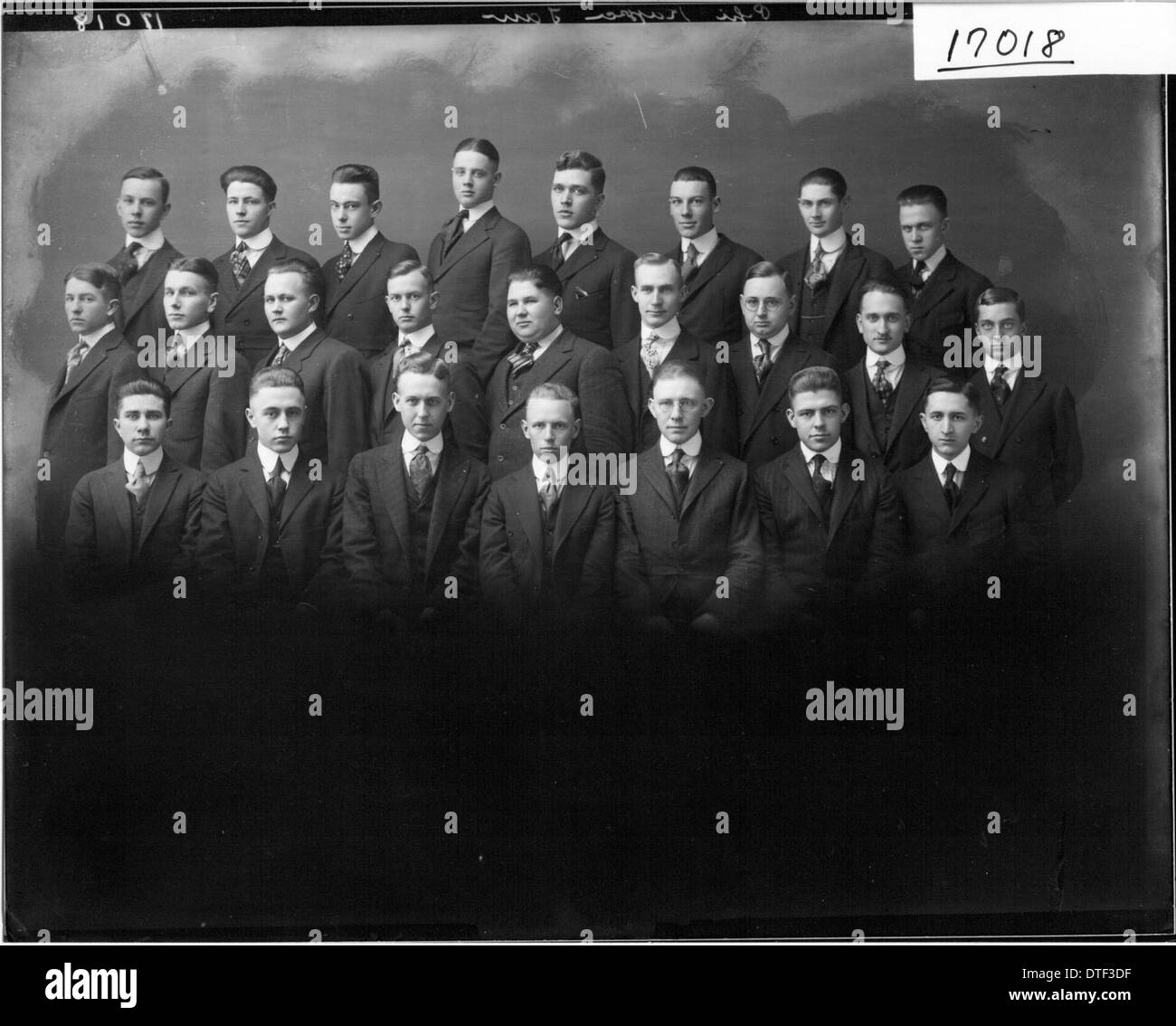 A group portrait of the Phi Kappa Tau fraternity at Miami University in ...