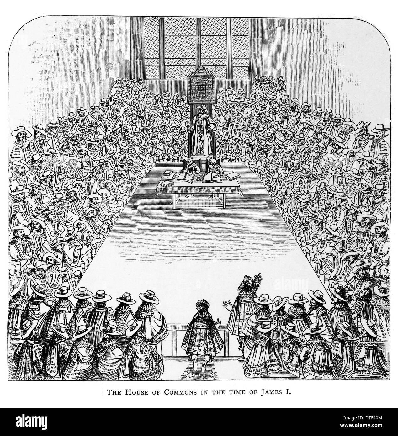 The House of Commons in the time of James I Stock Photo - Alamy