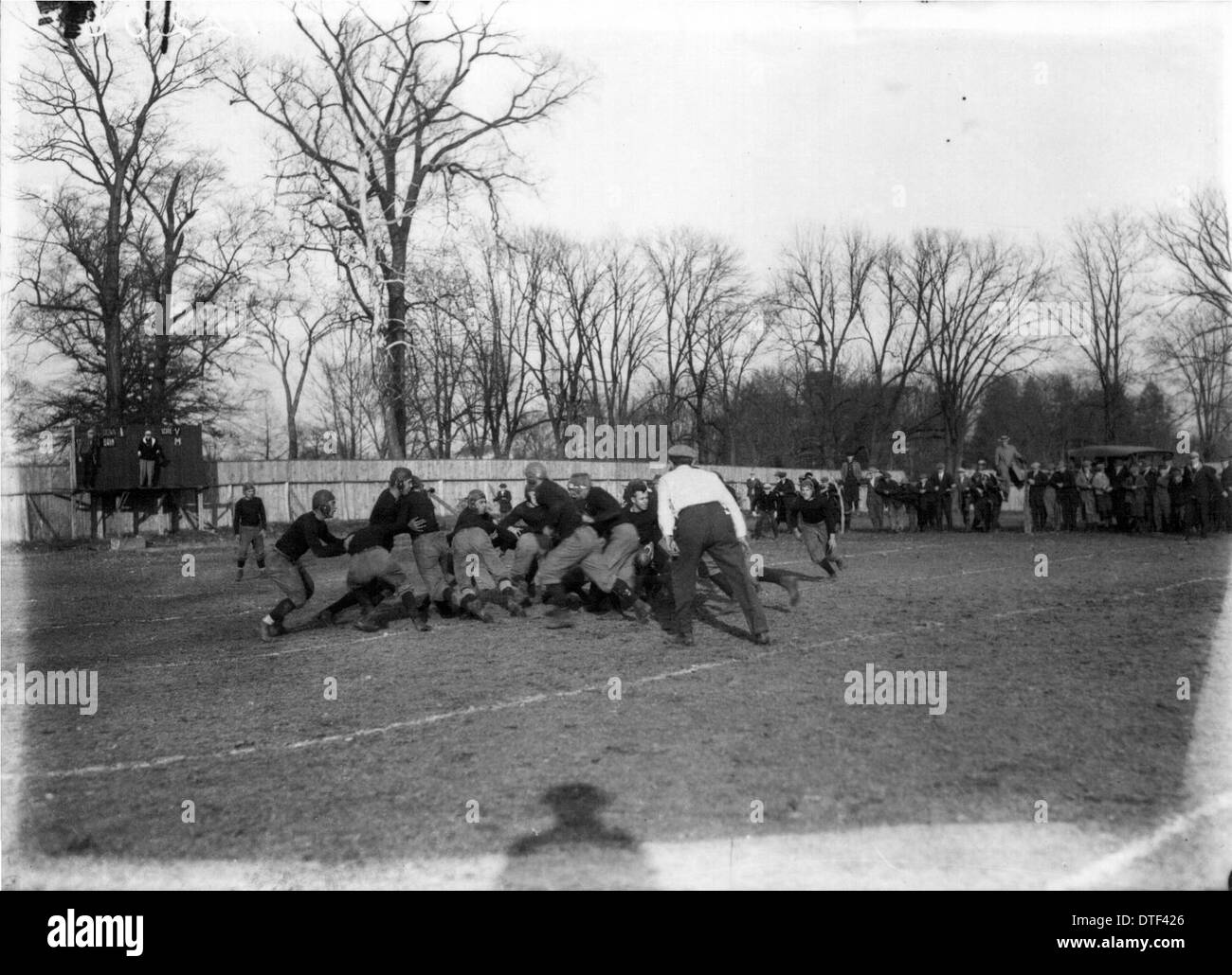 This photograph captures an intense moment from the 1912 Miami-Denison ...