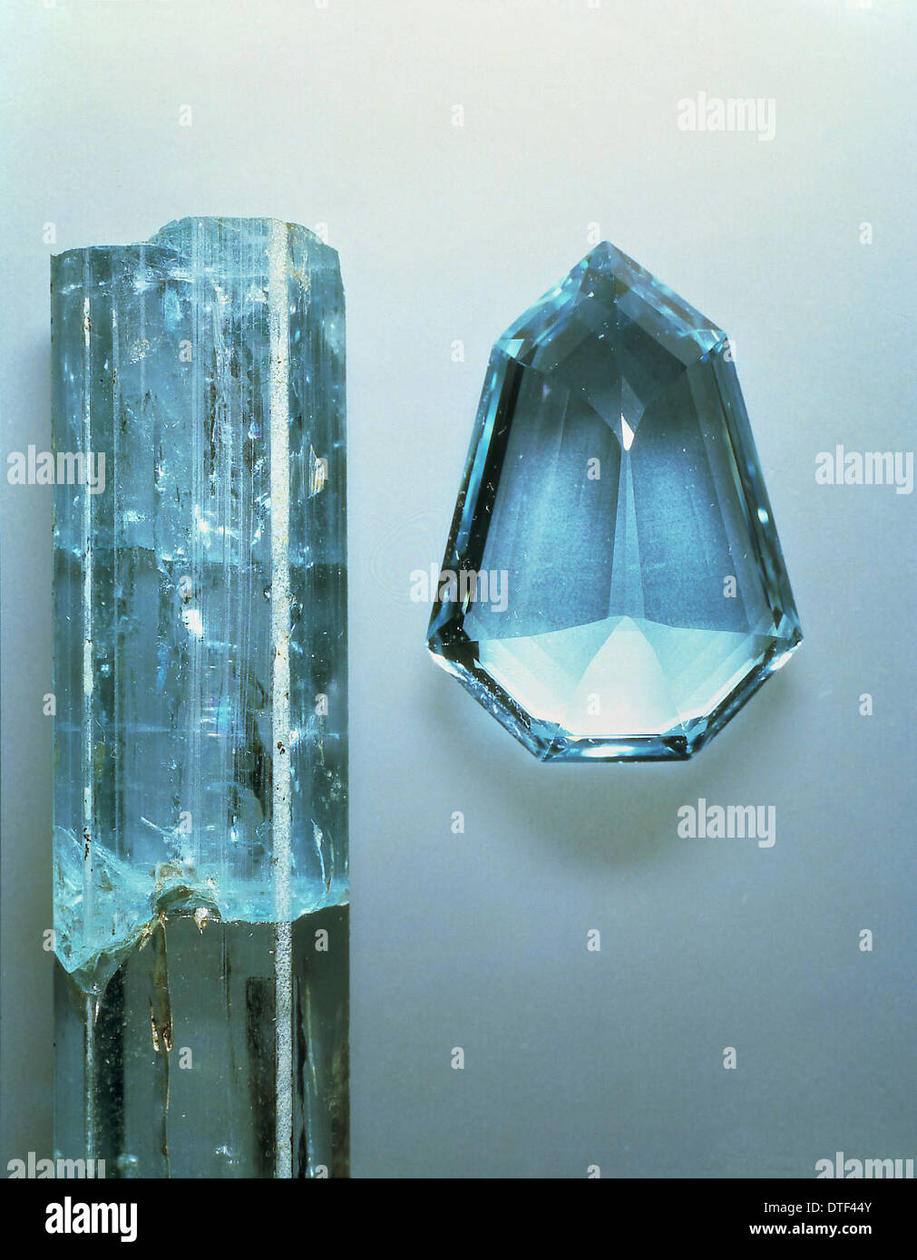Beryl, variety aquamarine Stock Photo - Alamy