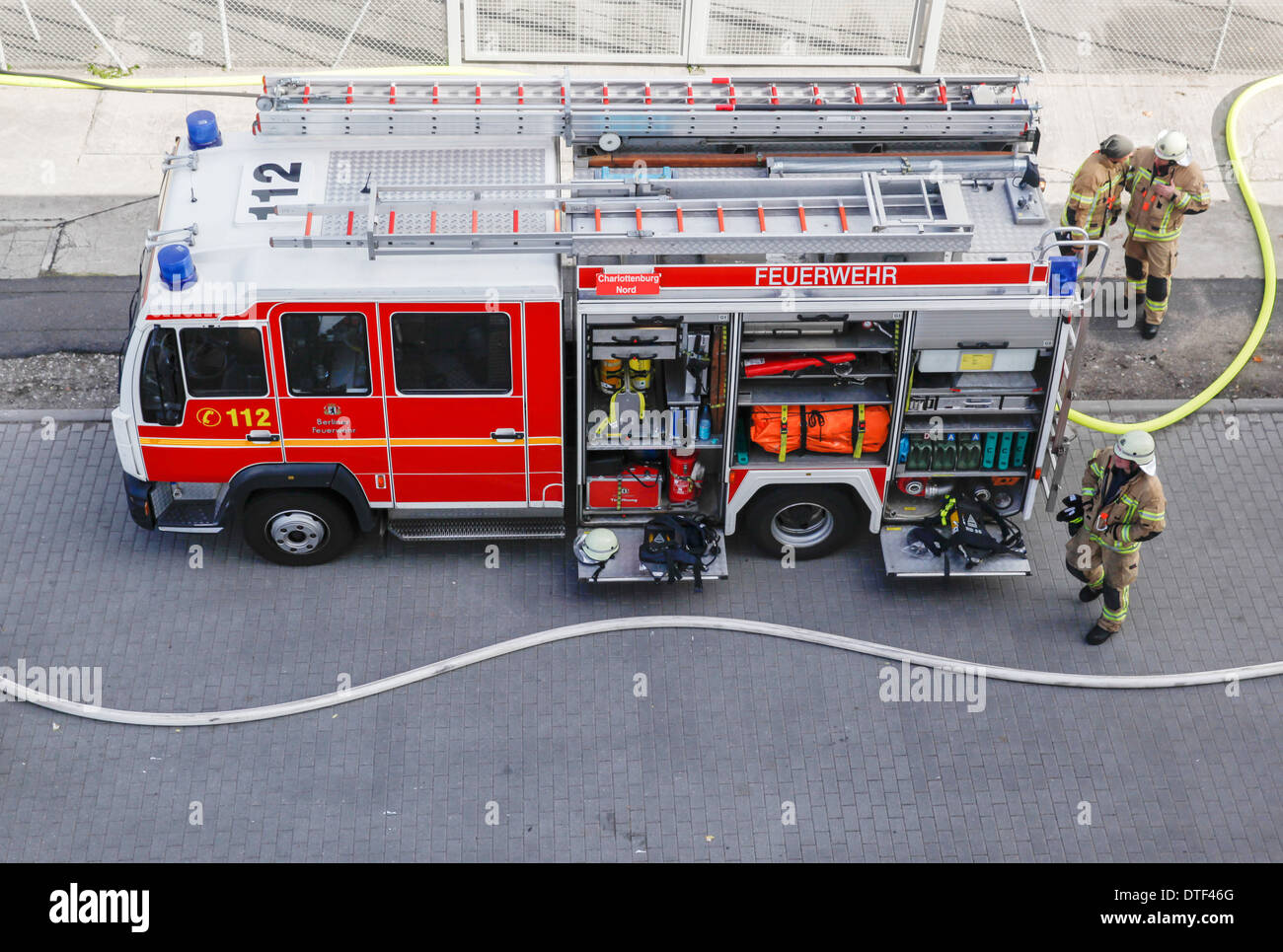 Berlin, Germany, a Loesch and Emergency Response Vehicle Stock Photo ...