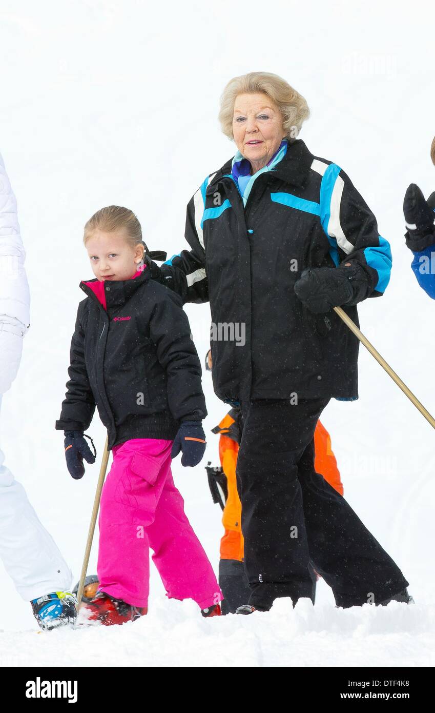 Lech, Austria. 17th Feb, 2014. Dutch Princess Beatrix and her ...