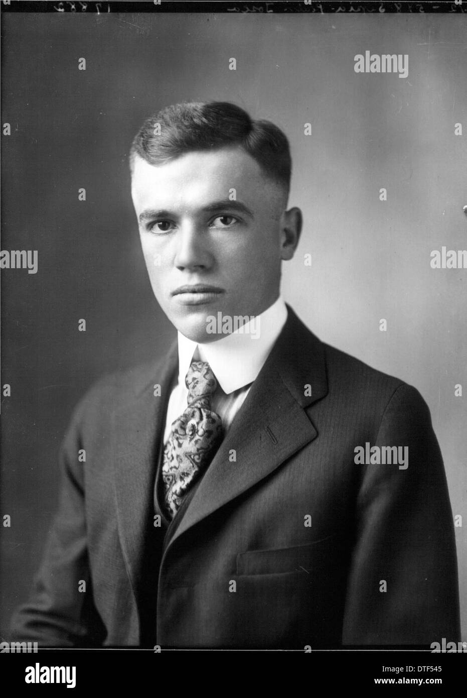 This portrait photograph from 1918 features Albert Baker, a figure ...