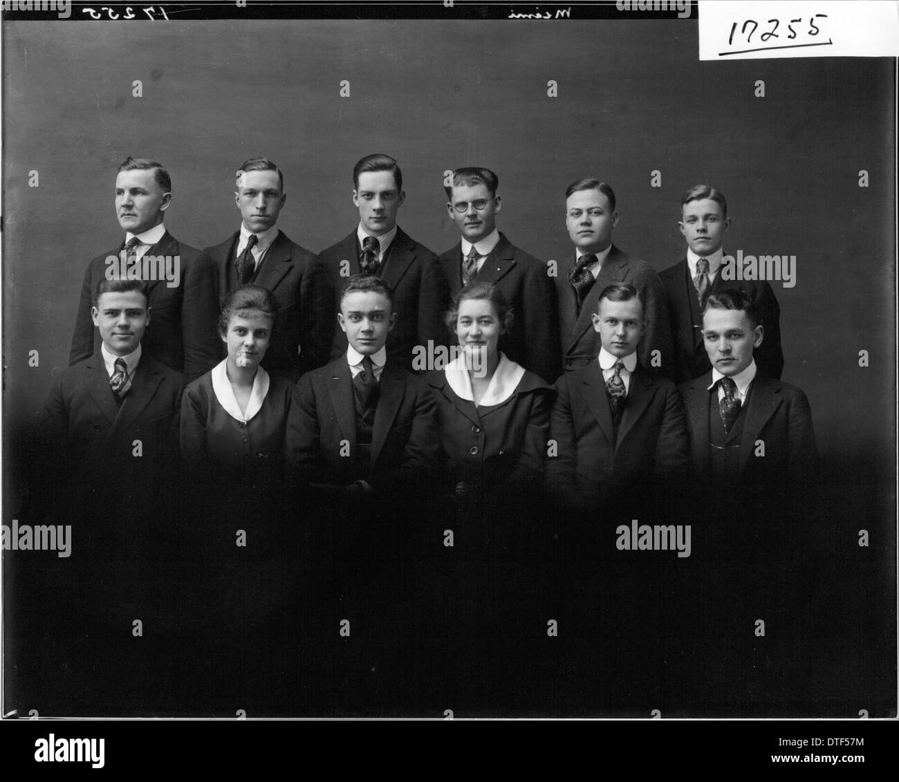 A group portrait of the Miami University Student Senate from 1918 ...