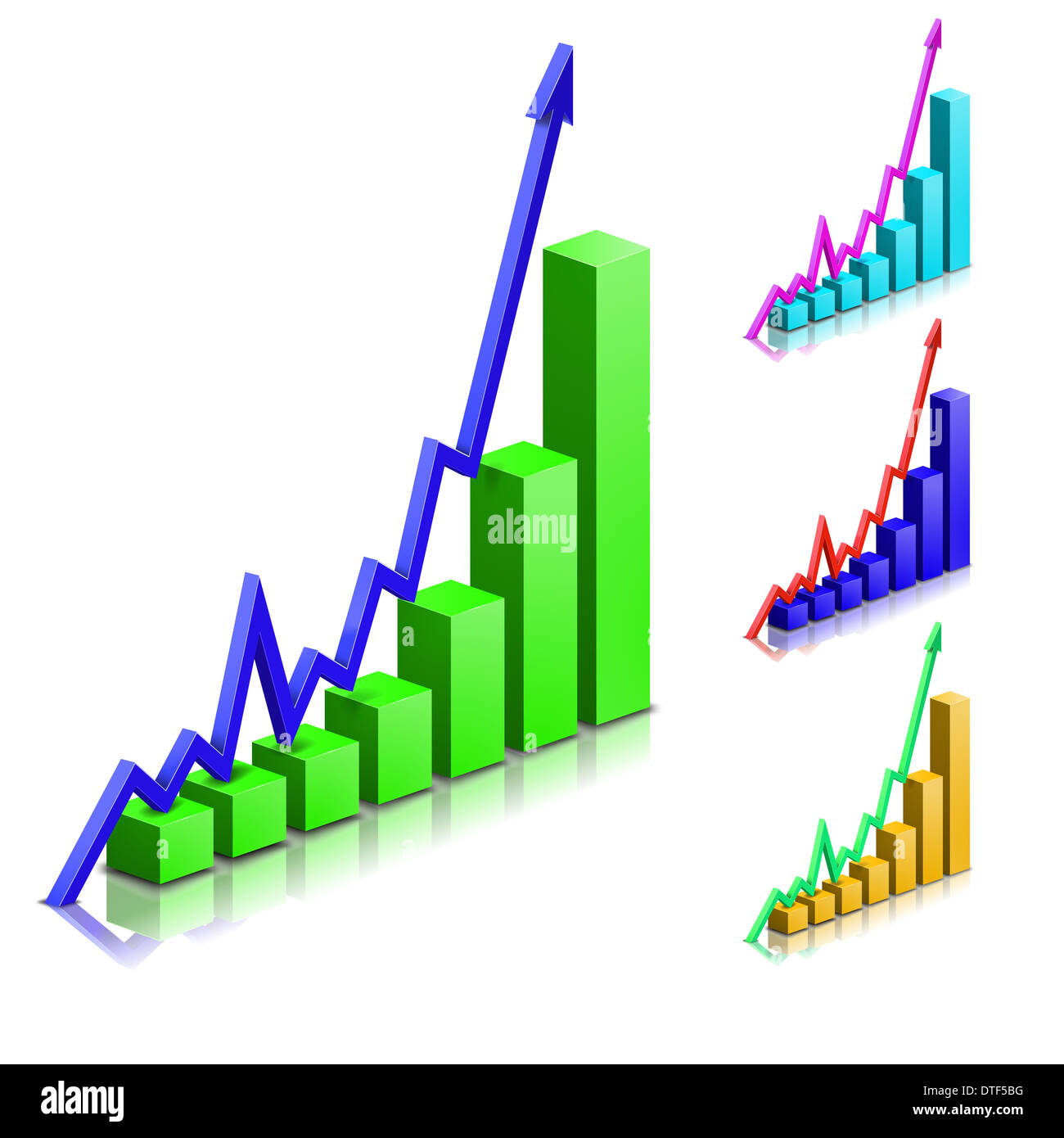 business positive arrow vector graph Stock Photo - Alamy