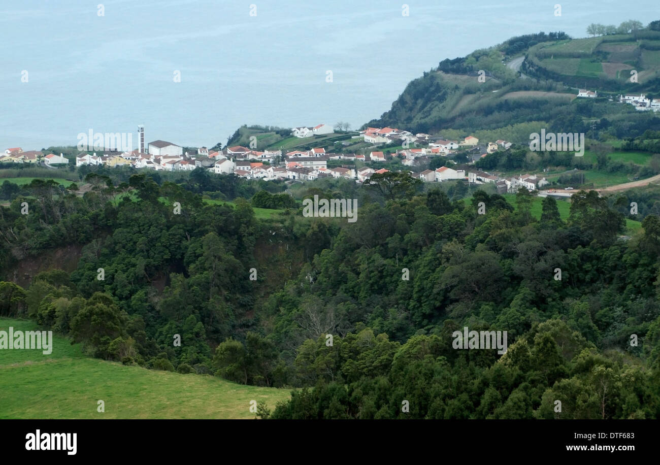 coastal scenery at São Miguel Island, the biggest island of the Azores ...