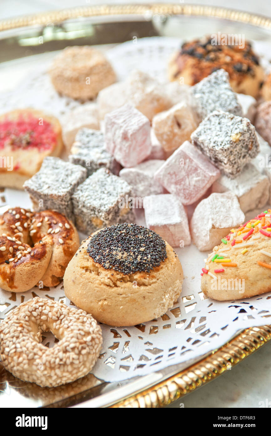 Turkish delight dessert Stock Photo - Alamy