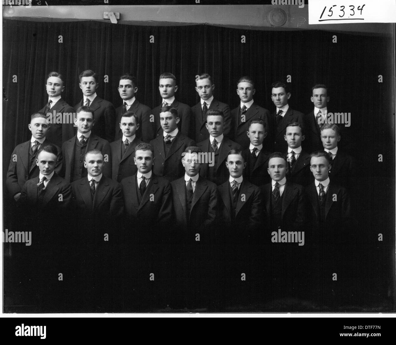 This group portrait from 1916 depicts members of the Omega Psi Rho ...