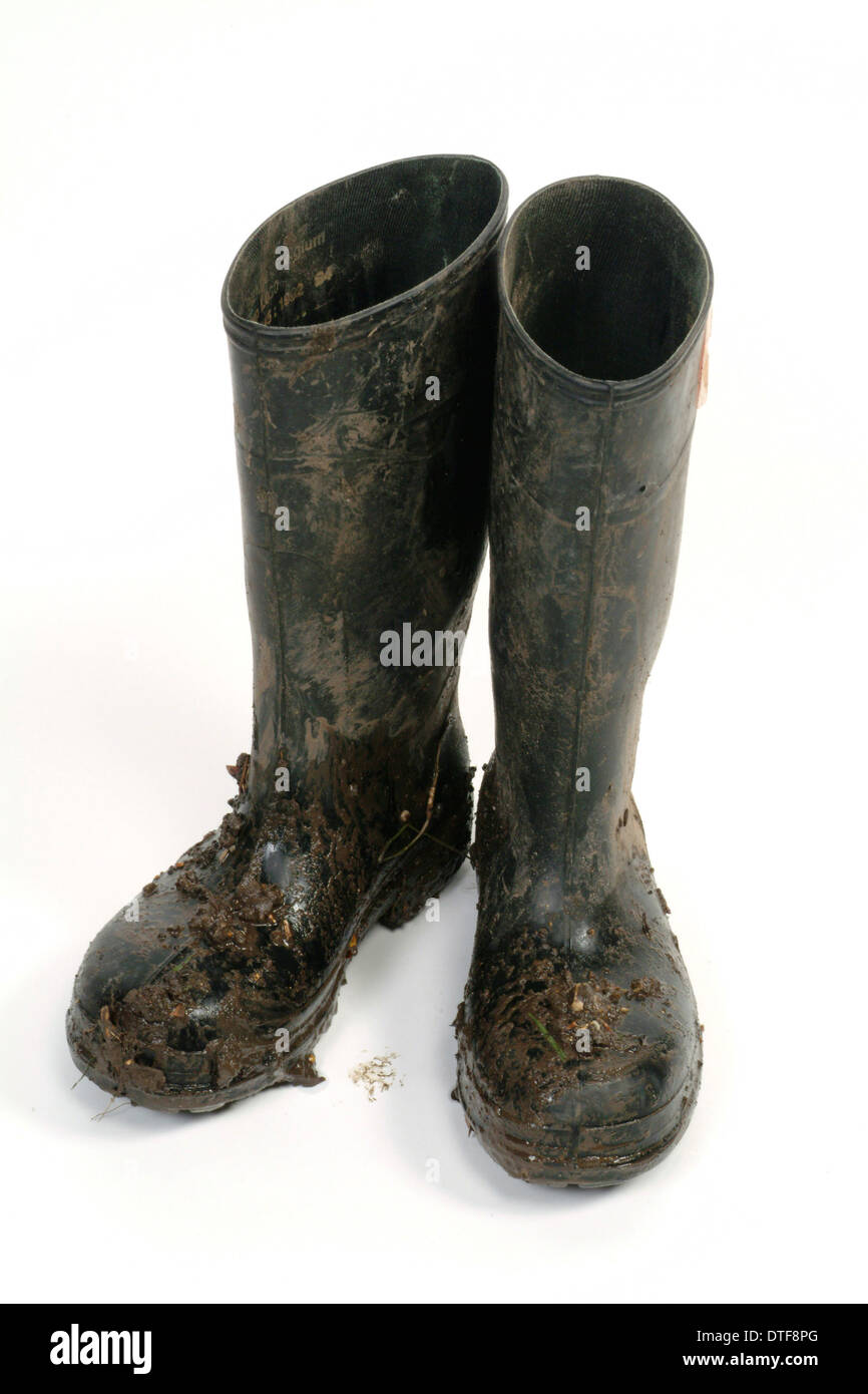 Muddy wellington boots hi-res stock photography and images - Alamy