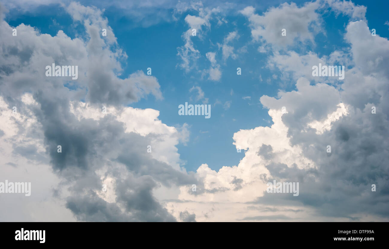 Blue sky and various cloud formations Stock Photo - Alamy