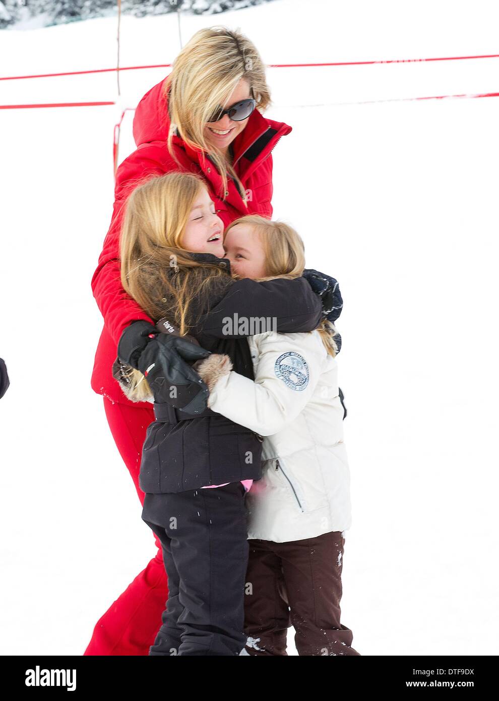 Lech, Austria. 17th Feb, 2014. Dutch Queen Maxima with Princess Alexia ...