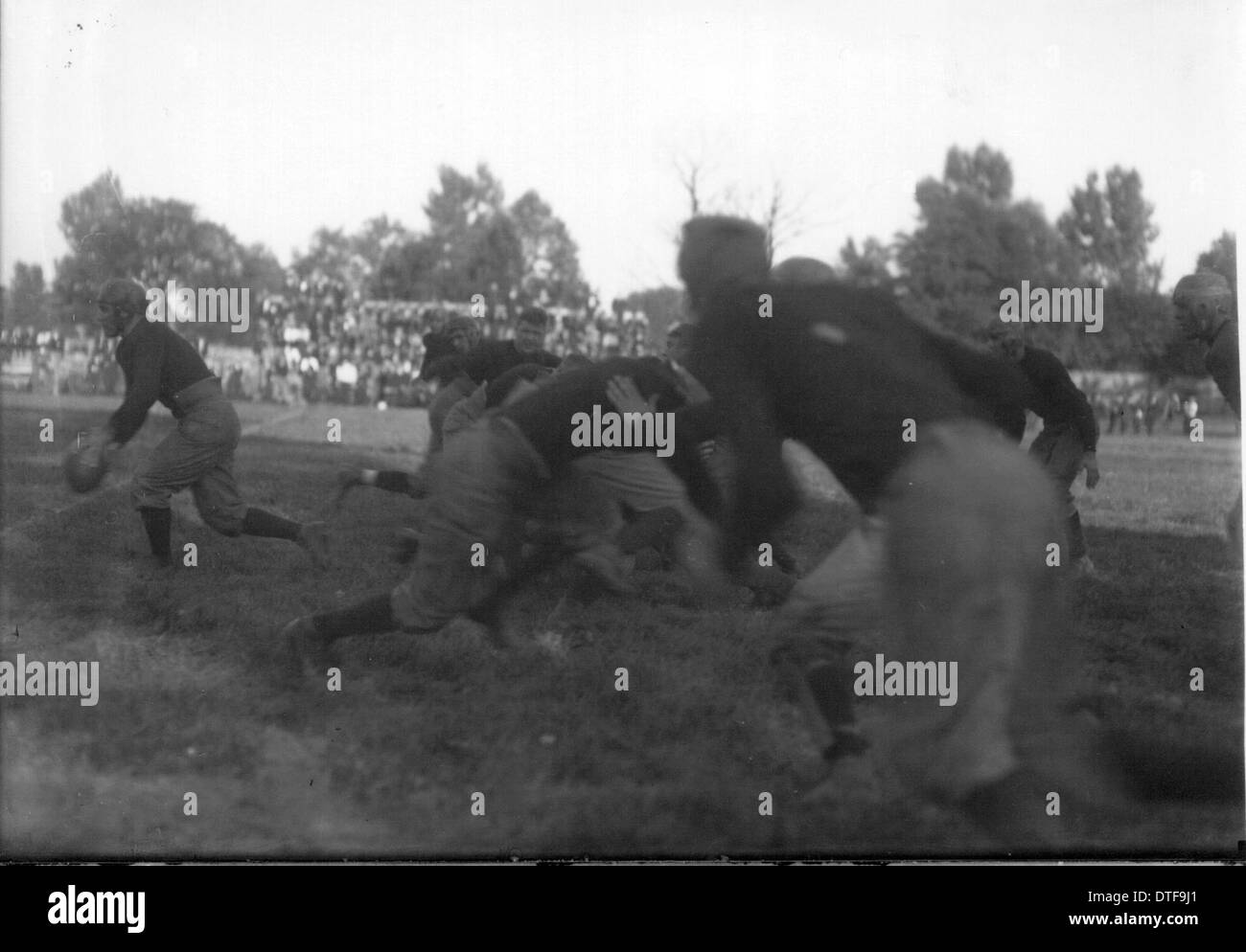 A photograph from the 1914 Miami-Otterbein football game captures the ...