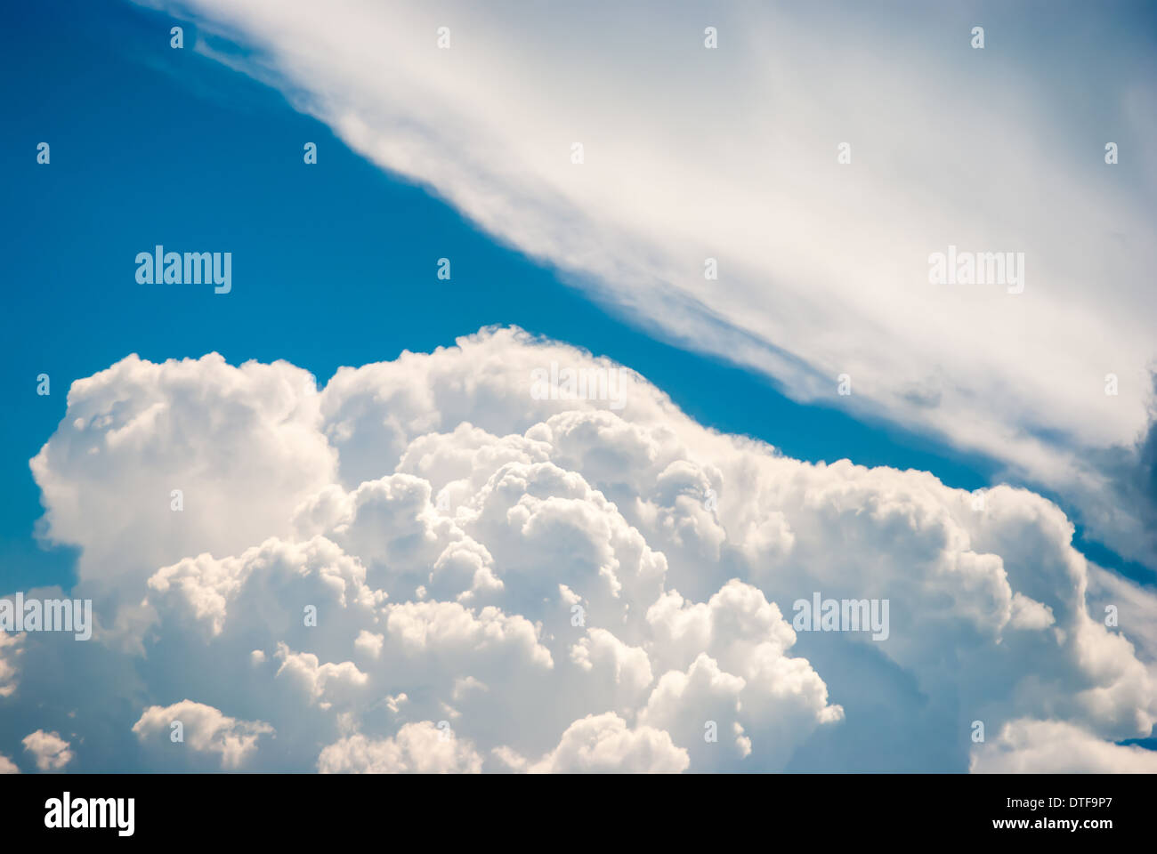 Blue sky and various cloud formations Stock Photo - Alamy