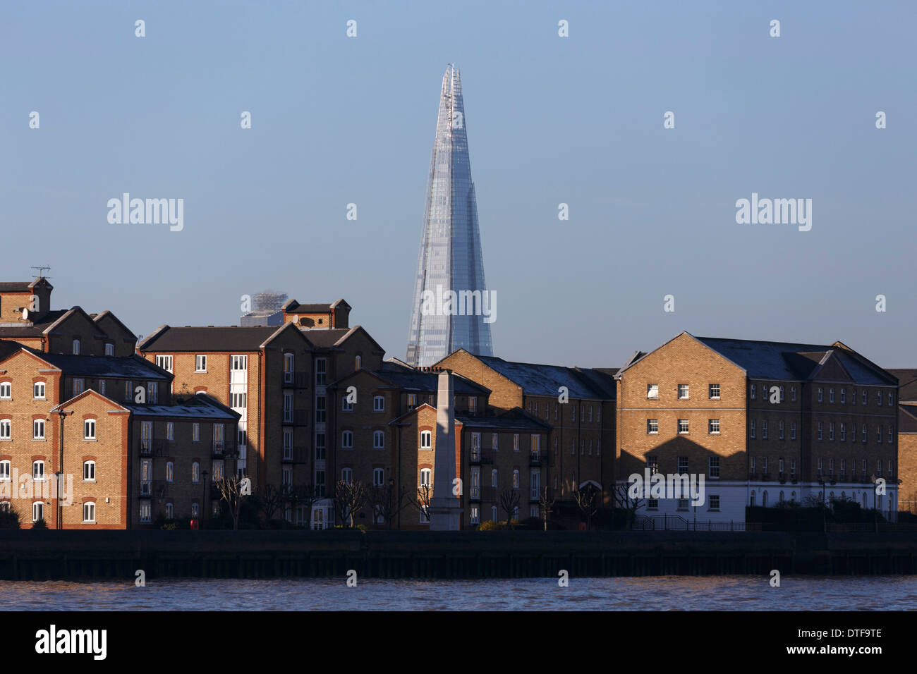 city thames view from canary wharf london uk Stock Photo - Alamy