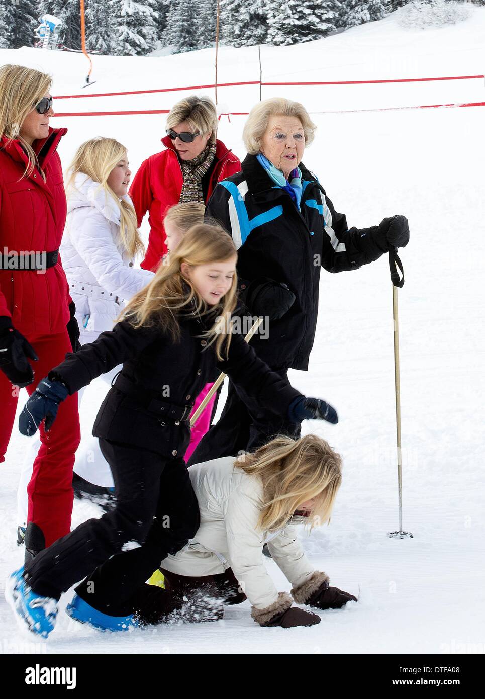 Lech, Austria. 17th Feb, 2014. Dutch Princess Beatrix and other family ...