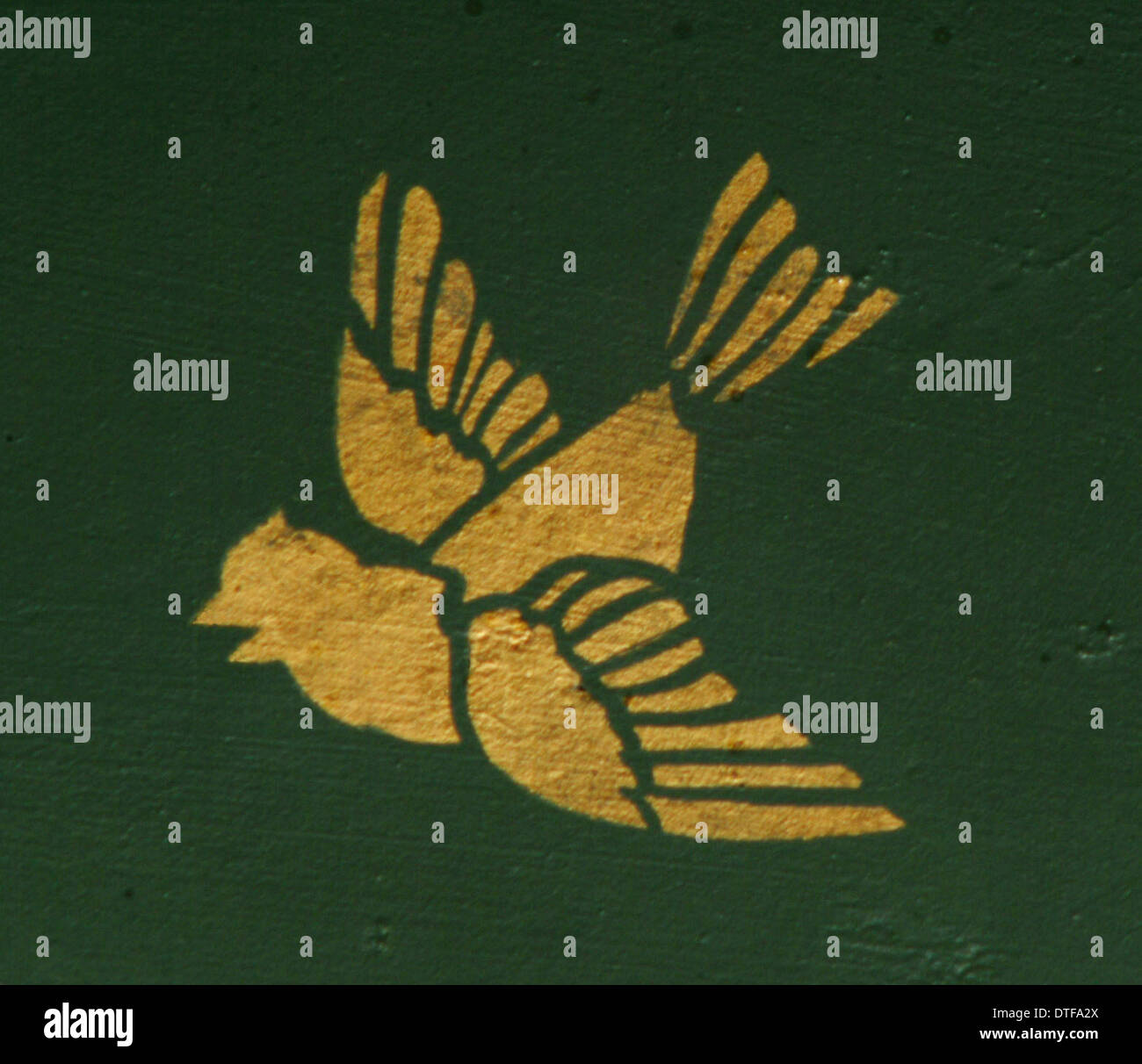 Bird from decorative ceiling panels Stock Photo - Alamy