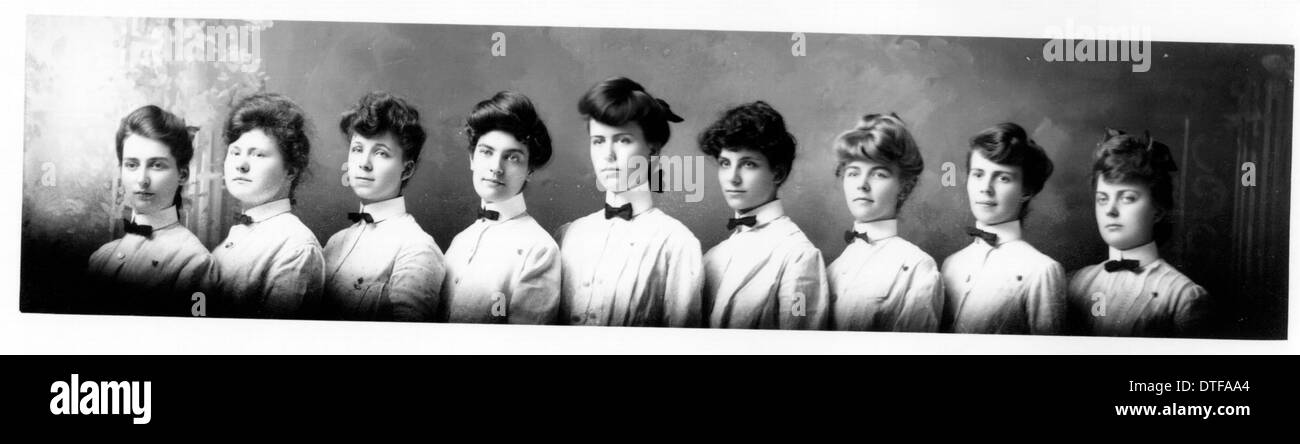 The 1903 photograph of the Miami University Delta Zeta chapter shows a ...