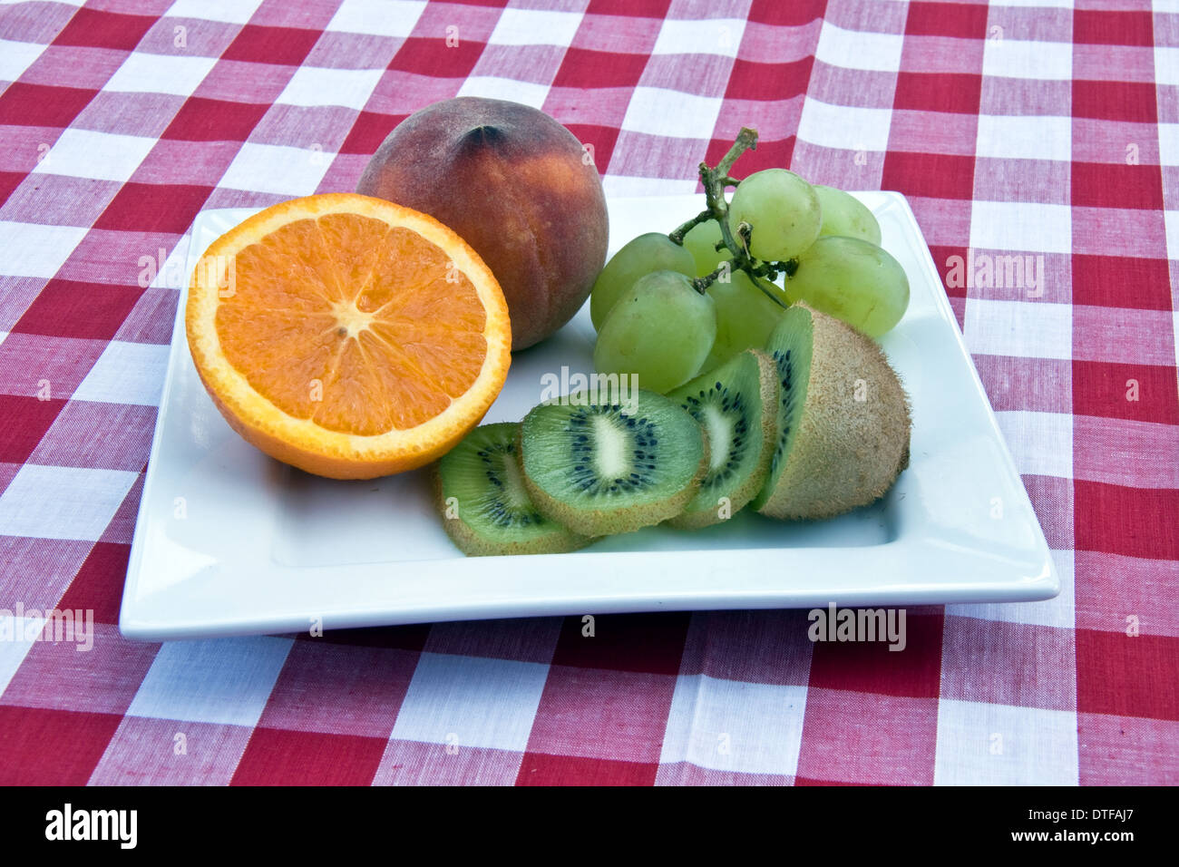 Plate of fruit Stock Photo - Alamy