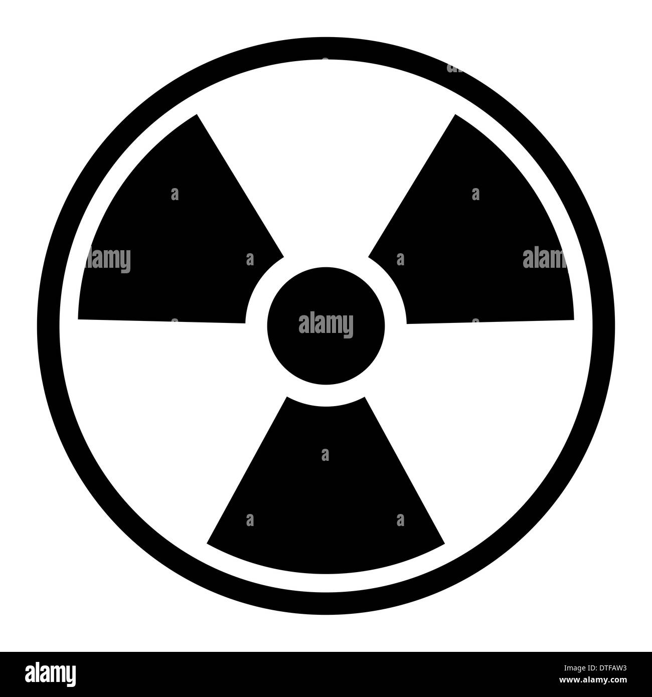 Basic Radiation Symbol / Sign isolated on a white background with ...