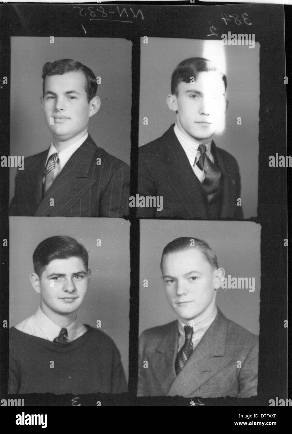 A yearbook photograph from McGuffey High School in 1940, featuring ...