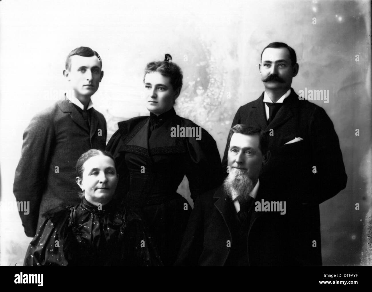 Group portrait of three men and two women n.d Stock Photo - Alamy