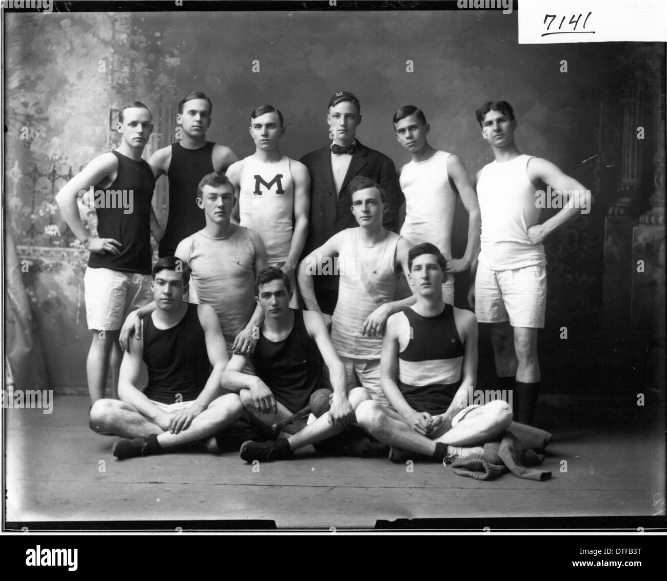 This historical photograph shows the Miami University freshman indoor ...