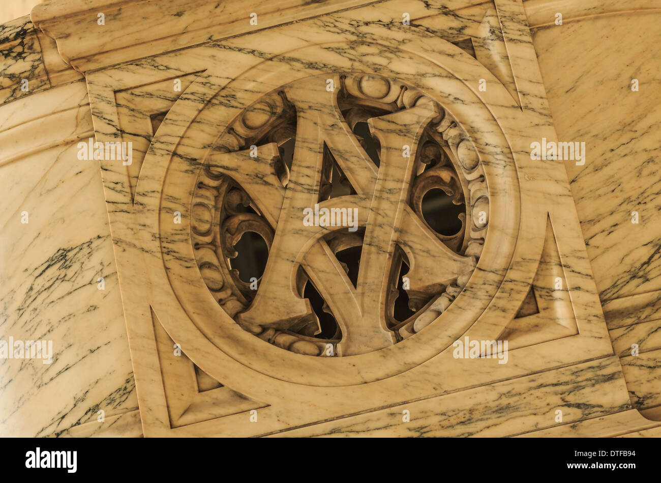 Marble stone design in Victoria & Albert Museum, London Stock Photo - Alamy