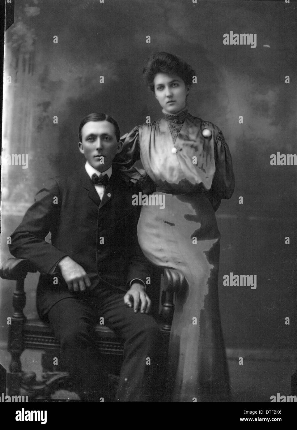 This portrait features Frank Kapp and his sister in a group family ...