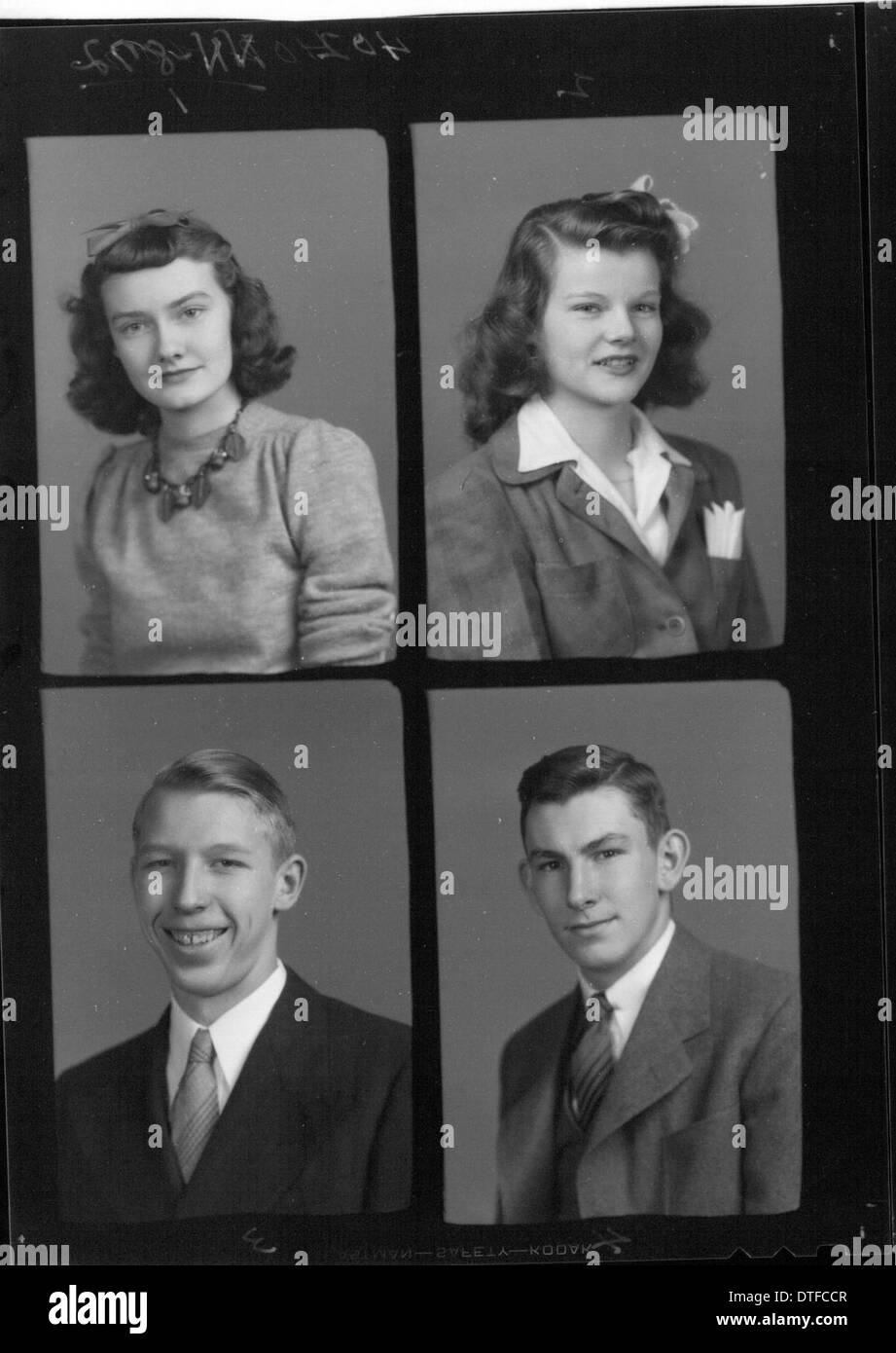 McGuffey High School yearbook portraits 1941 Stock Photo - Alamy