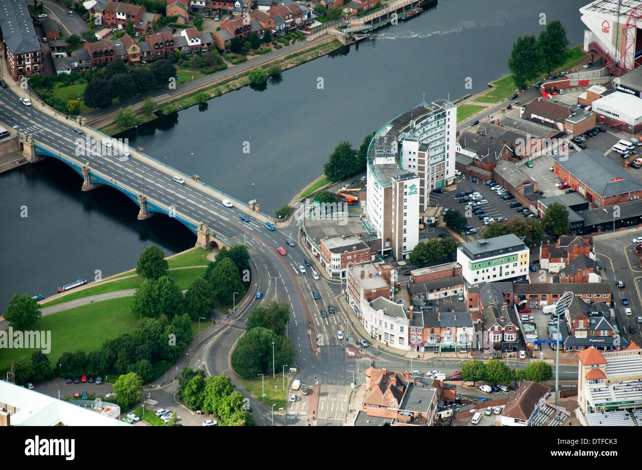 Aerial shot of Trent Bridge and Rushcliffe Borough Council in ...