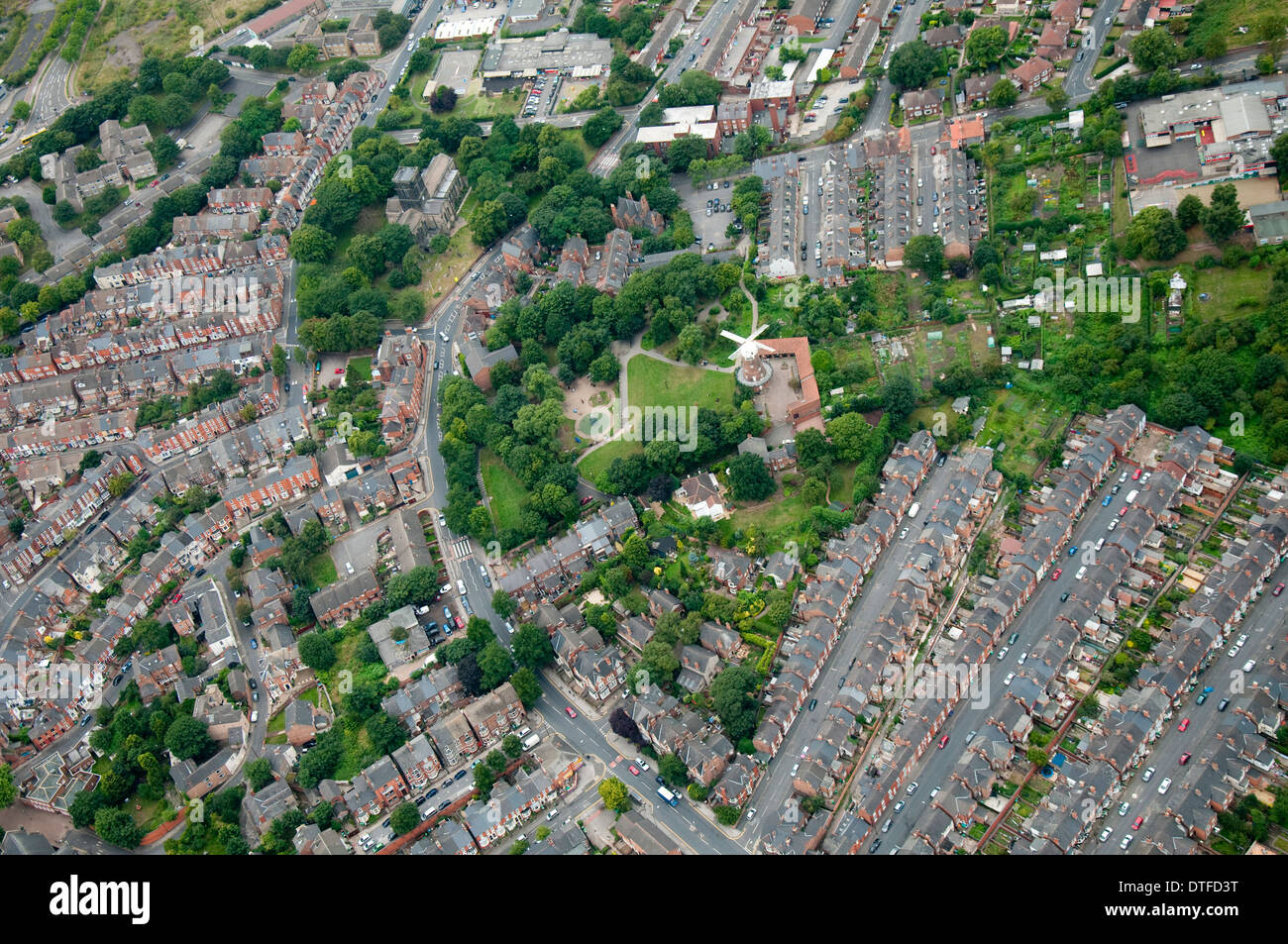 Aerial shot of Greens Mill Museum and Science Centre in Nottingham City ...