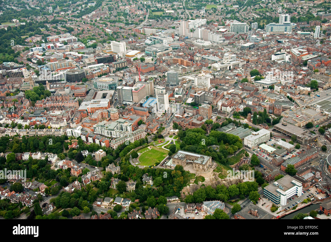 Nottingham castle aerial hi-res stock photography and images - Alamy